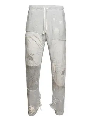 SAINT MXXXXXX Double Face Destroyed Sweatpants Grey - Gray