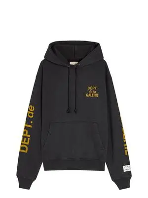 GALLERY DEPT. Printed Hooded Cotton Sweatshirt - Black