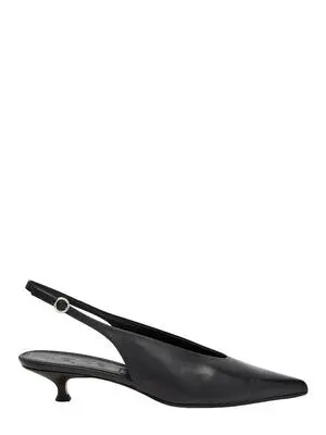 AeydĒ Camila 35 Leather Slingback Pumps - Black