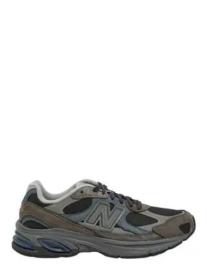 NEW BALANCE 2010 Panelled Suede And Mesh-knit Sneakers - Black