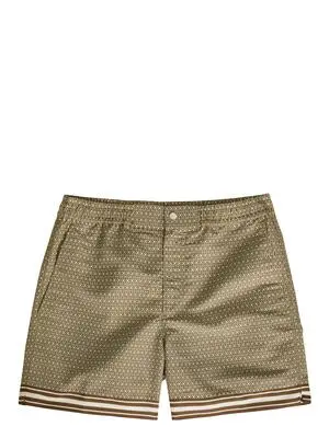 CHE Printed Stretch-shell Swim Shorts - Light Brown