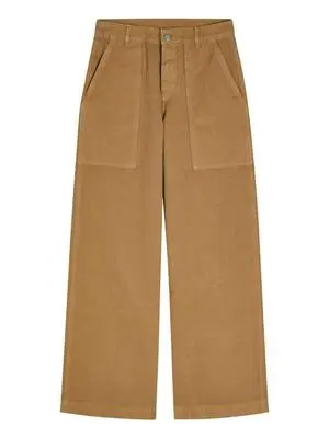 MONCLER Wide-Leg Canvas Trousers