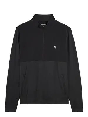 Vuori Sunday Element Half-zip Stretch-jersey Jacket - Black