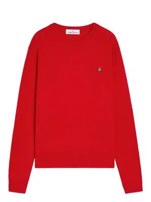 VIVIENNE WESTWOOD Wool And Cashmere-blend Jumper With Logo - Red