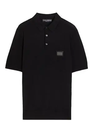Dolce & Gabbana Wool Polo Shirt - Black