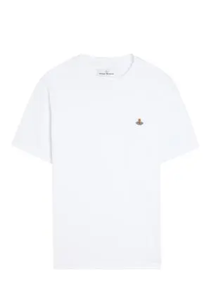 VIVIENNE WESTWOOD Classic Logo Stretch-cotton T-shirt - White