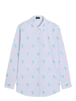 Etro Embroidered Cotton Shirt - Pink
