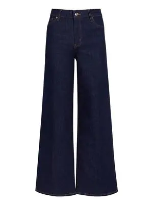 FRAME Le Slim Palazzo Wide-leg Jeans - Navy