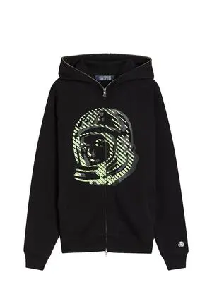 BILLIONAIRE BOYS CLUB Printed Hooded Cotton Sweatshirt - Black