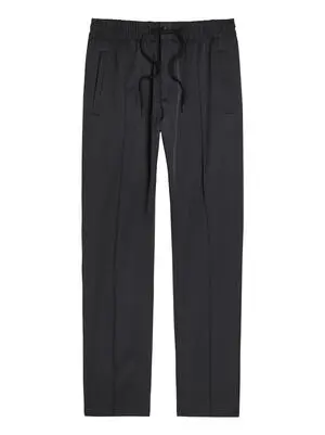 Dolce & Gabbana Drawstring Straight-leg Stretch-wool Trousers - Black