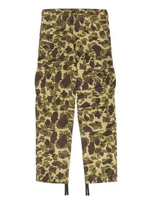 Carhartt Work In Progress Duck Camouflage Straight-leg Cargo Trousers - Green