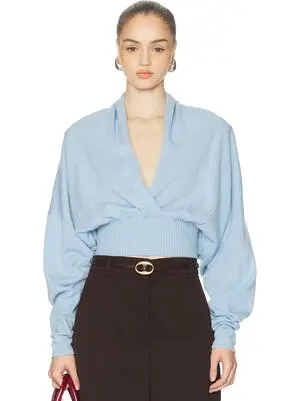 Ronny Kobo Solange Cinched Waist Sweater - Skyway