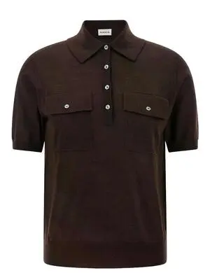 P.a.r.o.s.h Pocket Short-sleeve Polo Shirt - Brown