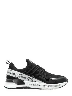 Versace Logo-tape Sneakers - Black
