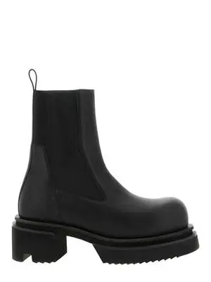 Rick Owens Beetle Bogun Leather Chelsea Boots - Black