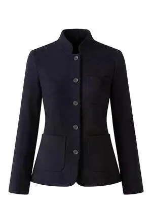 PATRICK ASSARAF Mandarin-collar Jacket - Blue