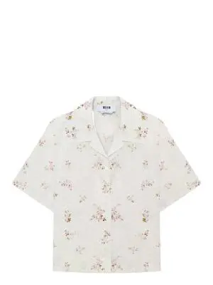 MSGM Floral-print Shirt - White