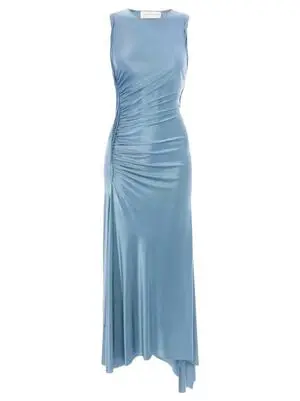Victoria Beckham Twisted Stone Dress - Blue
