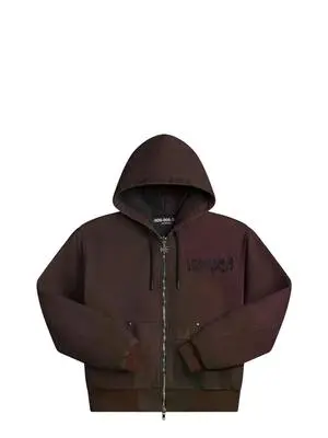 LOSTSHDWS Zip Fastening Hoodie - Brown