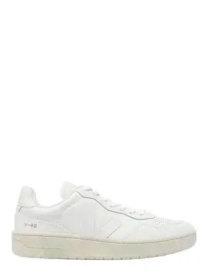VEJA V-90 Leather Sneakers - White
