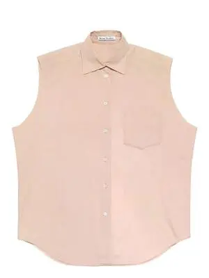 Acne Studios Sleeveless Shirt With Chest Pocket - Pink