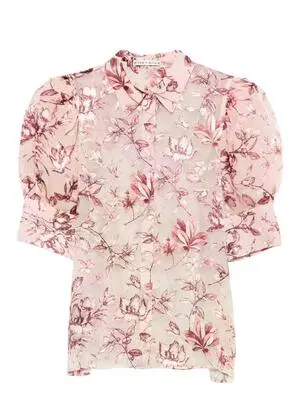 Alice + Olivia Willa Floral Print Shirt - Pink