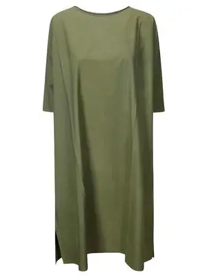 Labo.art Crew-neck Midi Dress - Green