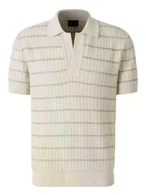 Brioni Striped Knit T-shirt - Neutrals