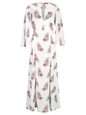 La DoubleJ Floral Print Dress - White