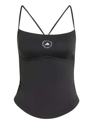 Adidas By Stella McCartney Spaghetti Strap Crop Top - Black