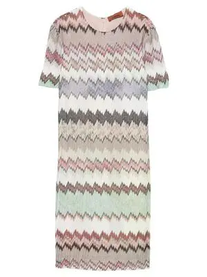 Missoni Zigzag Short-sleeve Dress - Neutrals