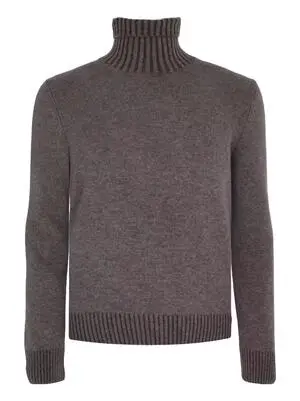 BARBA NAPOLI Roll-neck Sweater - Grey