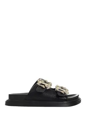 Just Cavalli Embellished Strap Sandals - Black