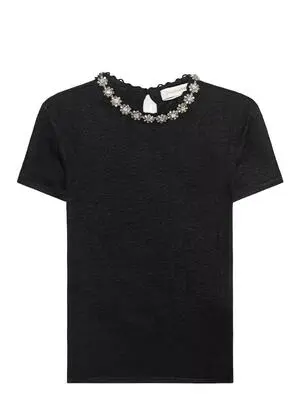Zimmermann Embellished T-shirt - Black