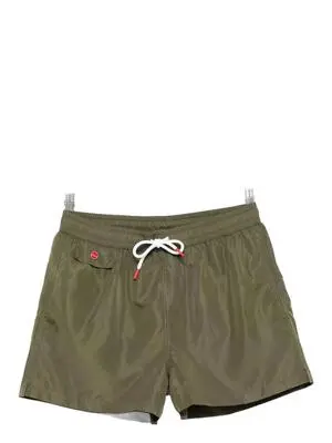 Kiton Drawstring Swim Shorts - Green