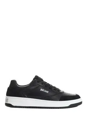 Just Cavalli Perforated Low Top Sneakers - Black