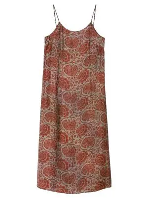 UMA WANG Floral-print Midi Dress - Red