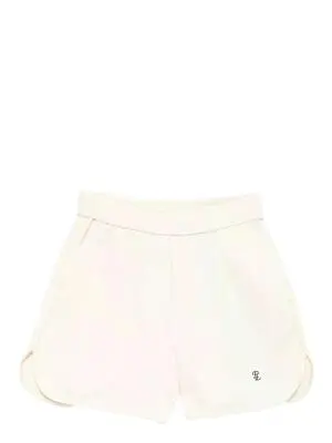 ELEH Logo-embroidered Shorts - Neutrals