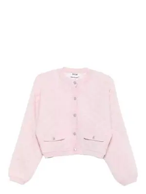 Moschino Quilted Flap-pocket Cardigan - Pink