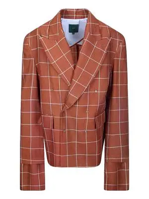 MAISON JEJIA Olly Checked Blazer - Brown