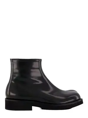 MAISON MARGIELA Square-toe Leather Boots - Black