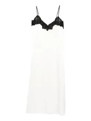 Co Lace-trim Midi Slip Dress - White