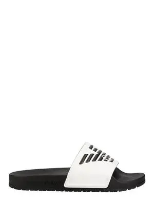 Emporio Armani Logo-debossed Slides - White