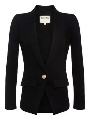 L'Agence Chamberlain Blazer With Button Detail - Black
