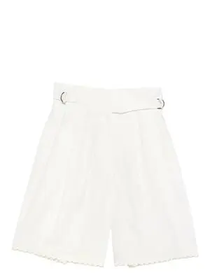 BODE Closerie Scallop Shorts - White