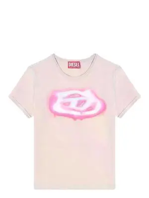 DIESEL Printed Short Sleeve T-shirt - Pink