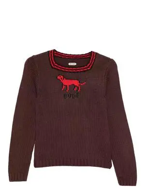 BODE Intarsia Knit Lapdog Sweater