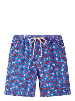 MC2 SAINT BARTH Crab-print Drawstring Swim Shorts - Blue