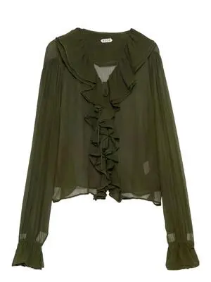 BODE Flounce Blouse - Green