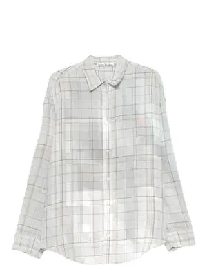 Acne Studios Checked Embroidered Shirt - Grey